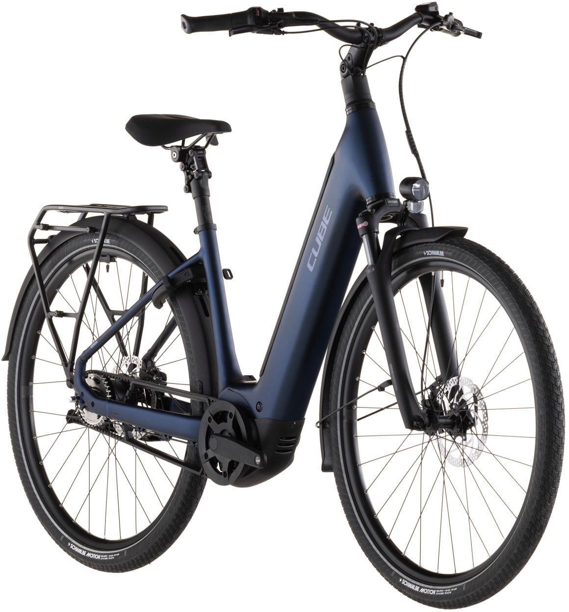 2026 Cube Supreme Hybrid Deluxe One 600 Electric Bike With Belt Drive & Hub Gears In Indigo Blue