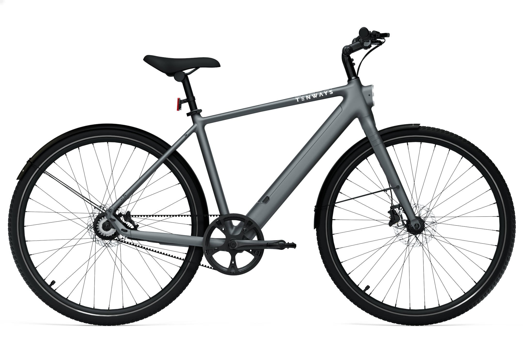 2025 Tenways CGO600 Pro Electric Bike With Belt Drive In Pebble Grey, Sky Blue, Midnight Black ...