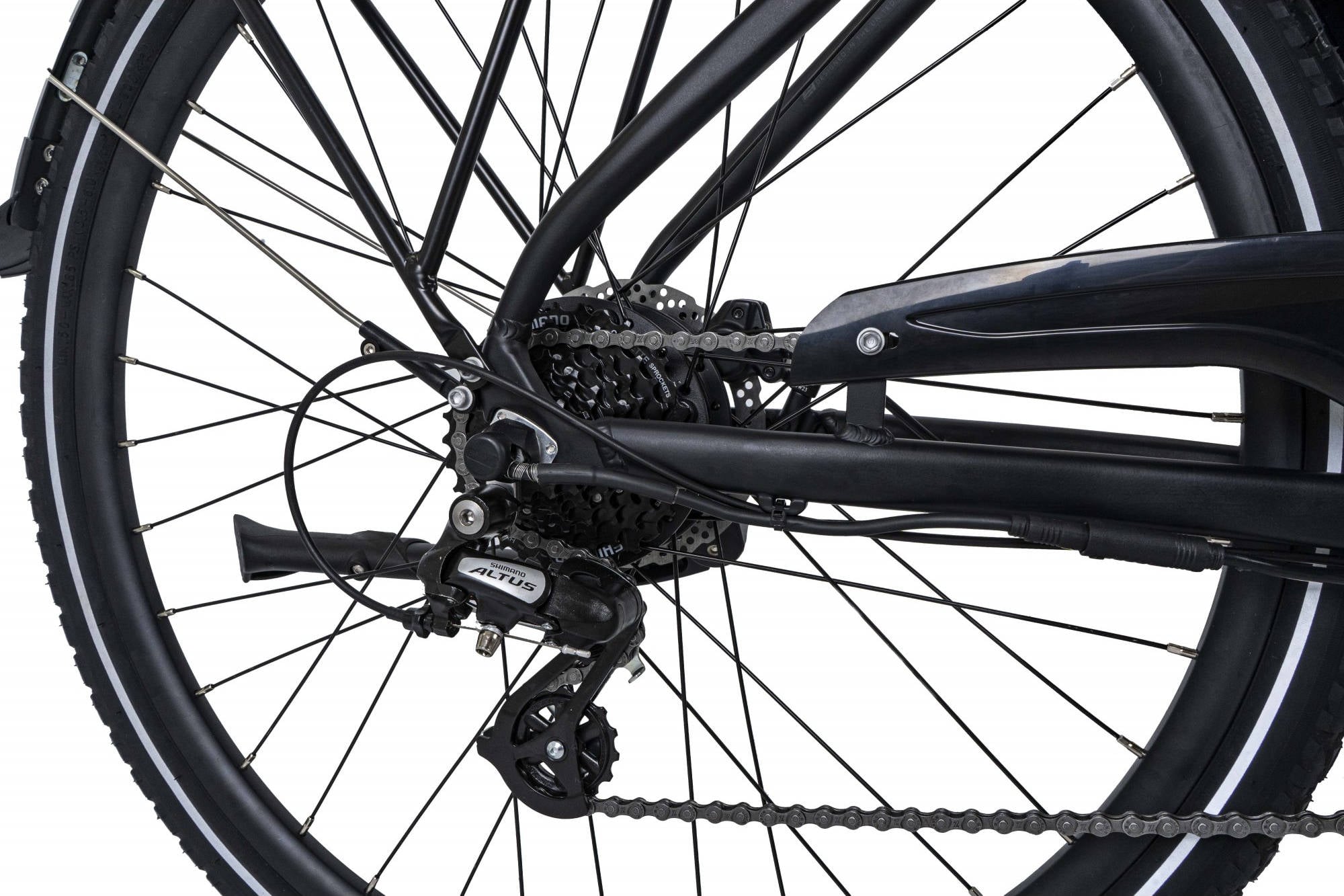 2025 Dawes Spire 1.0 Crossbar Electric Bike With Hub Motor In Black