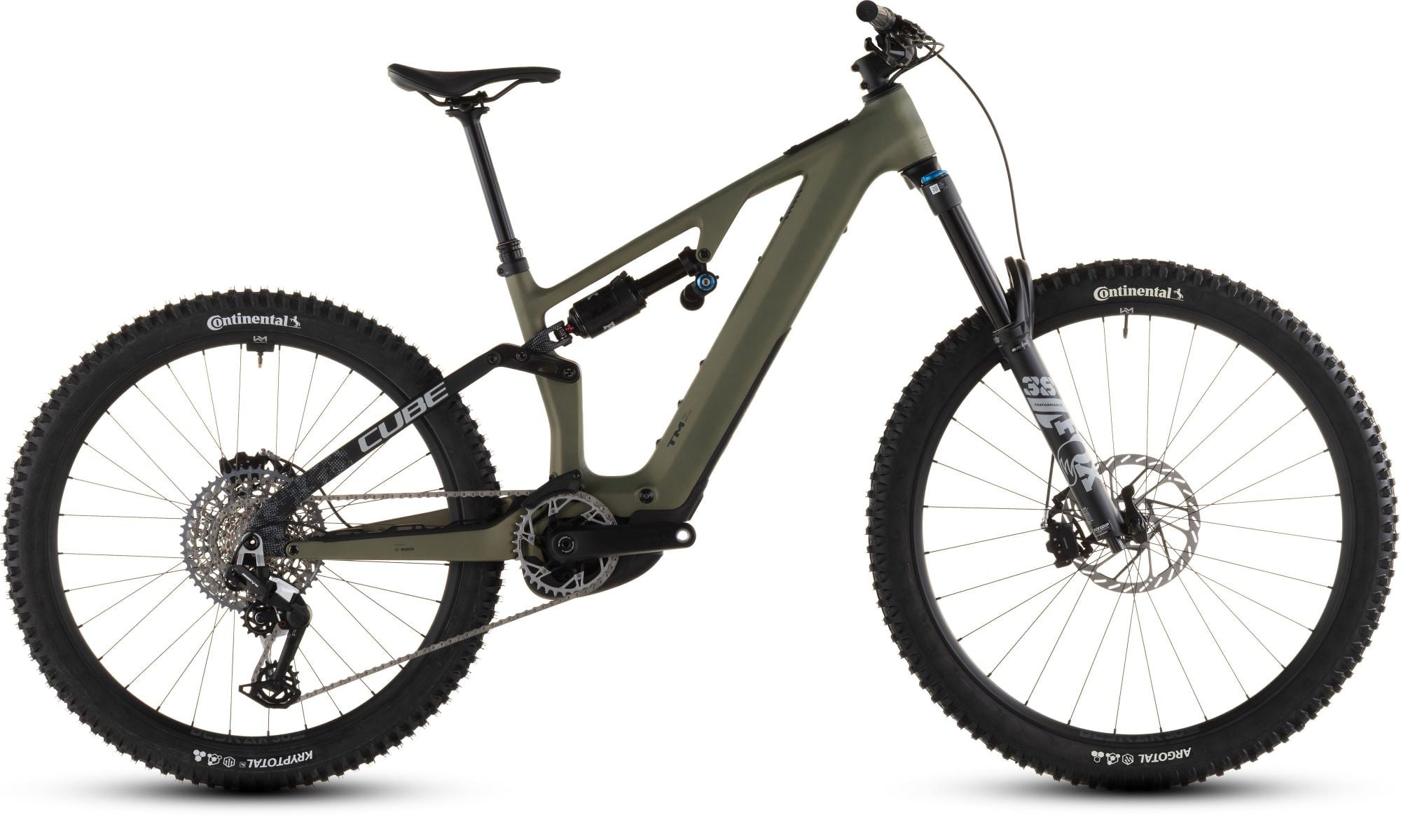 2026 Cube AMS Hybrid ONE77 C:62 TM 600X Electric Full Suspension Mountain Bike In Reed Green ...