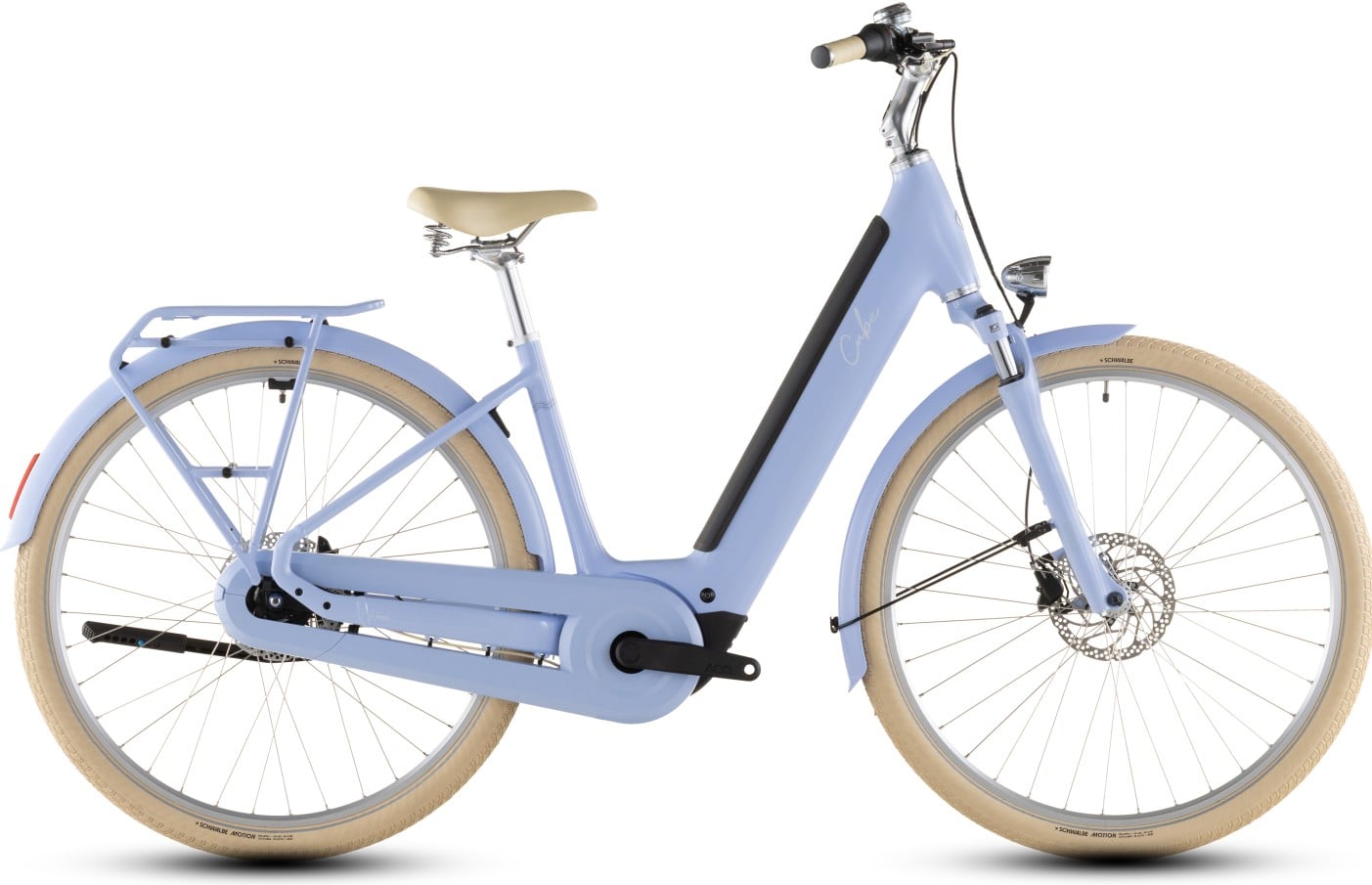 2026 Cube Aruba Hybrid 600 Electric Bike With Hub Gears In Blue Blossom & Cream - Designed ...