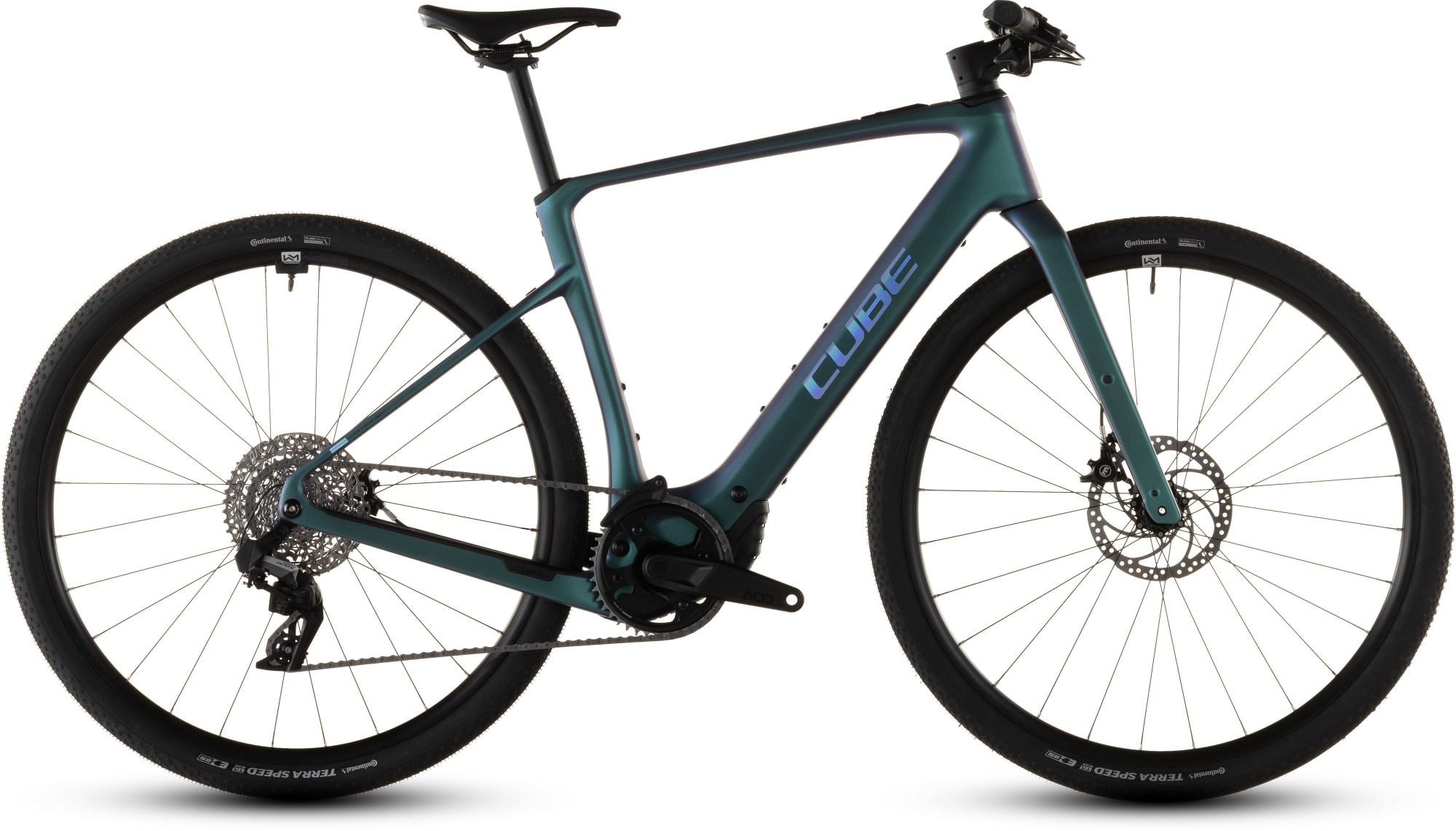 2026 Cube Nulane Hybrid C:62 SLX 400X Electric Road / Gravel Bike In Polar Light & Prism