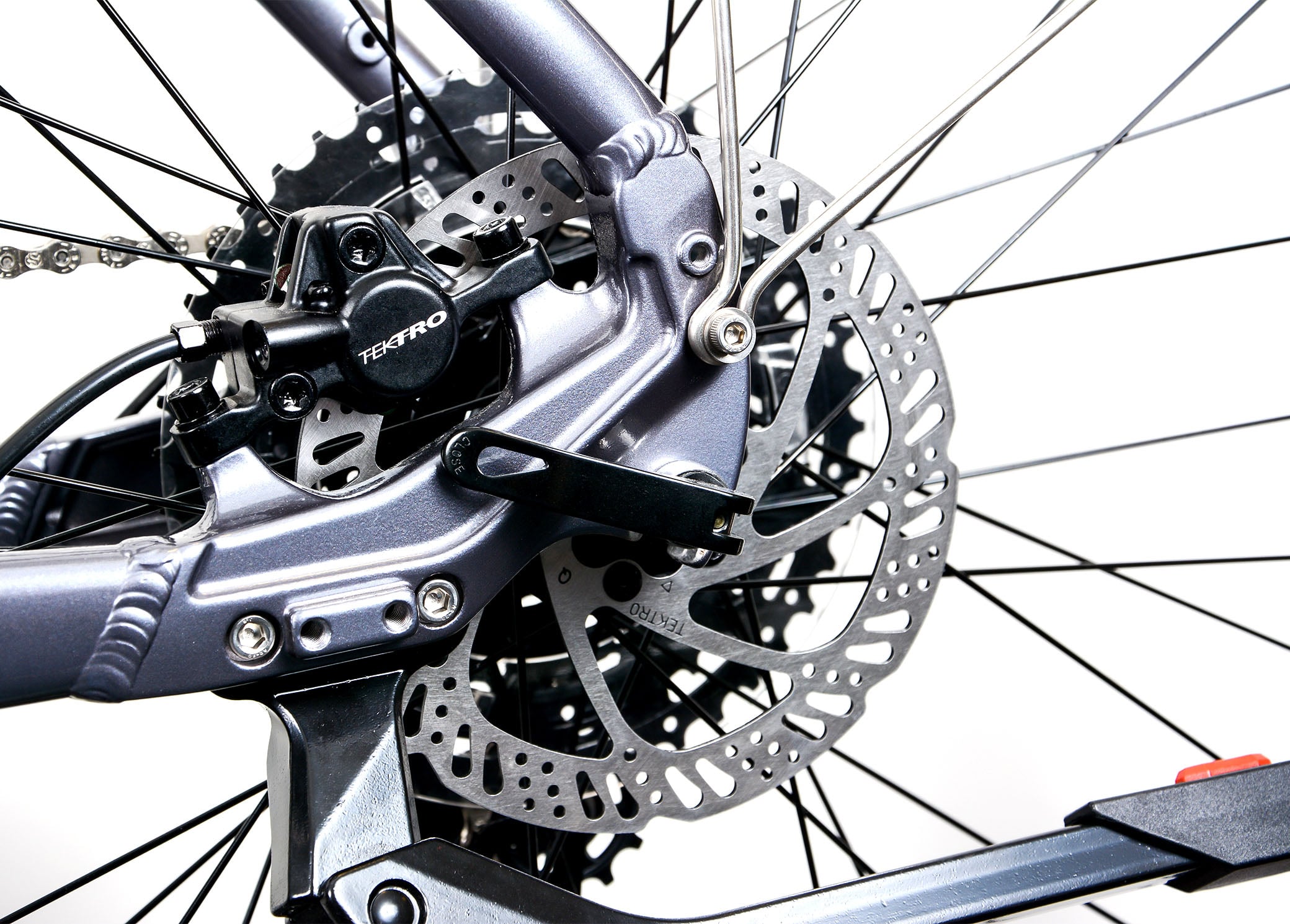 EBCO Adventure 5T Electric Bike Trapeze Frame In Gunmetal