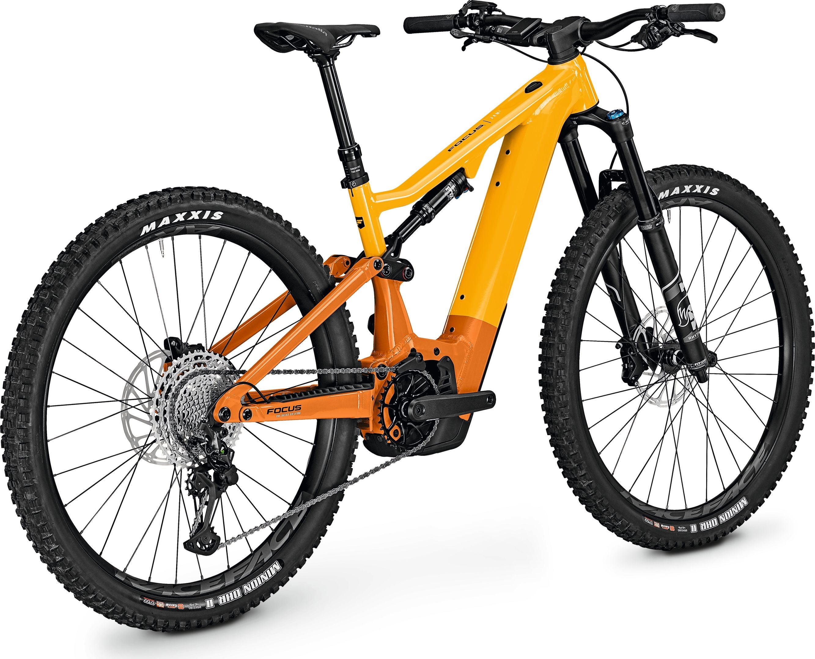 FOCUS JAM 6.8 Electric Full Suspension Mountain Bike In Yellow & Orange